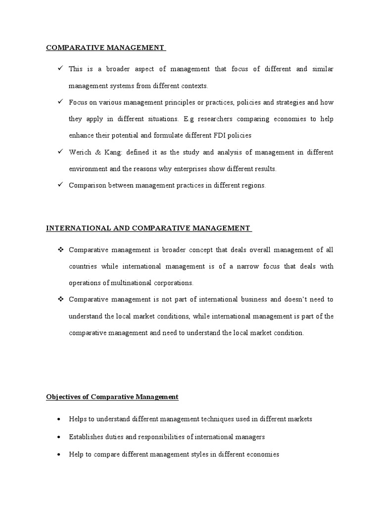 Comparative Management EPHRAIM | PDF | Market (Economics) | Economic Growth