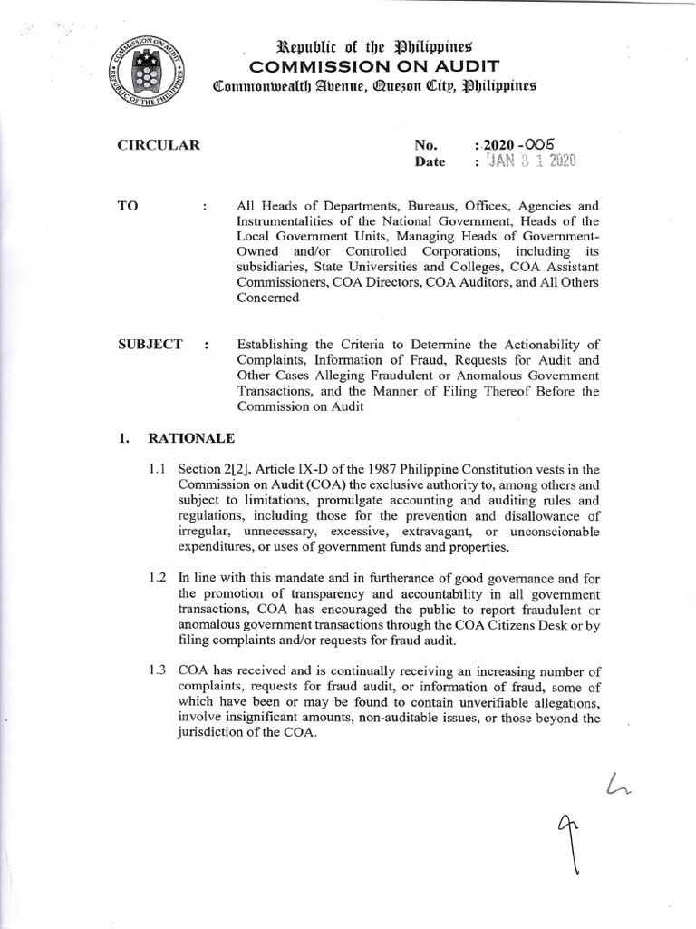 COA - C2020-005 Fraud Audit Criteria | PDF