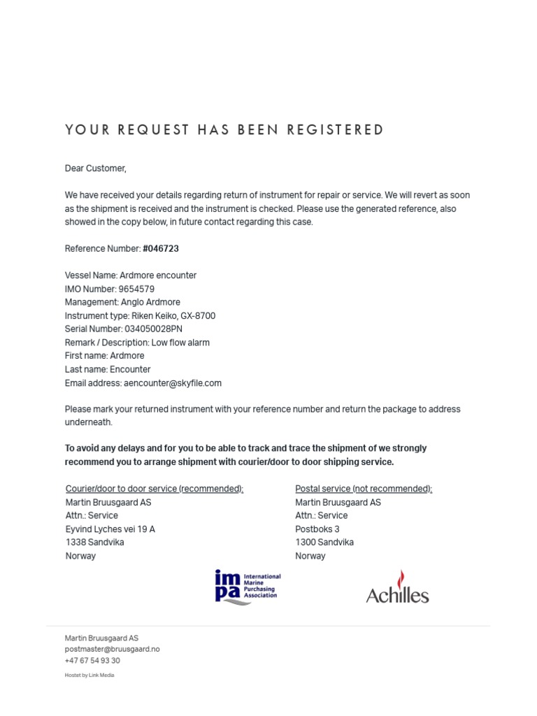 Service - Martin Bruusgaard PDF | PDF