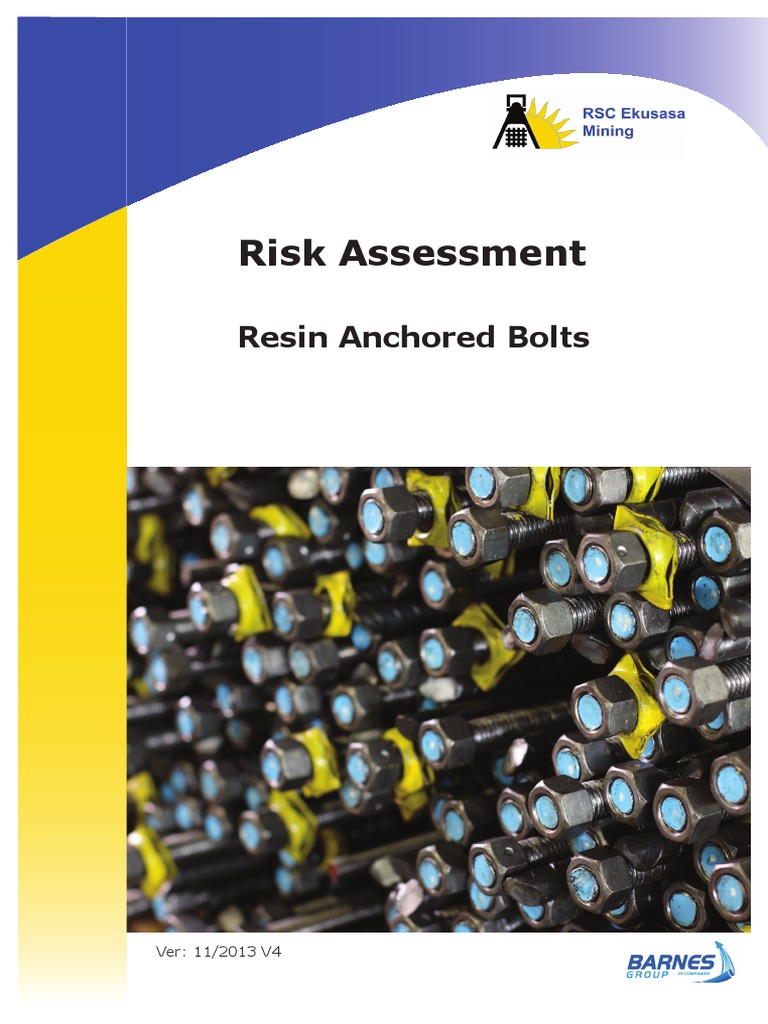 Risk Assesment Resin Anchored Bolts 09 | PDF | Risk Assessment | Risk