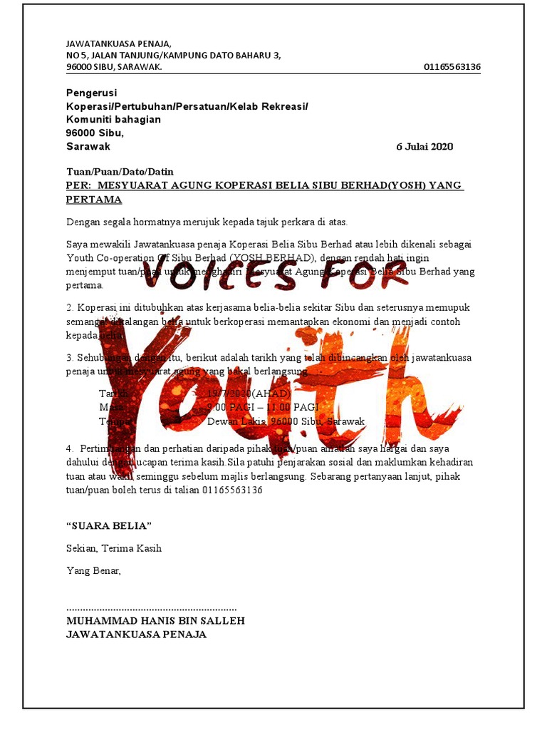 Surat Jemputan Perasmian | PDF