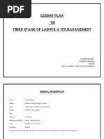 First Stage of Labour Lesson Plan | PDF | Childbirth | Public Health