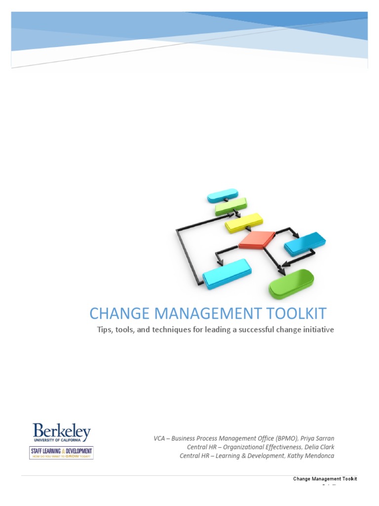 Change Management Toolkit: Tips, Tools, and Techniques For Leading A ...