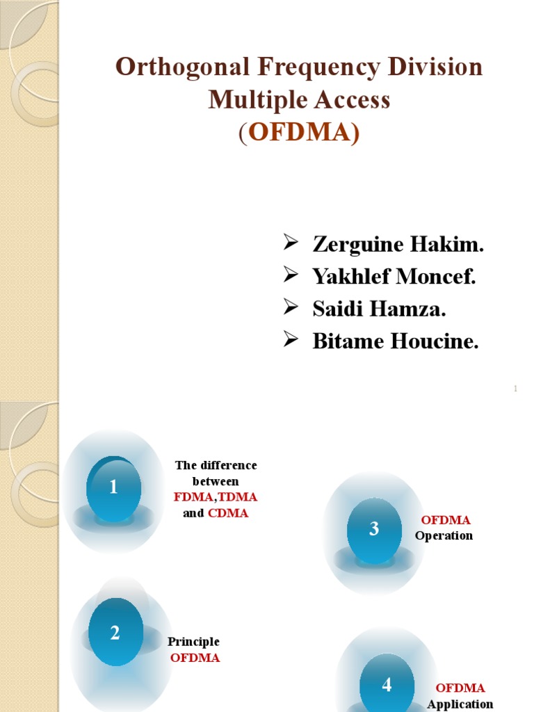 Orthogonal Frequency Division Multiple Access: Ofdma) | PDF ...