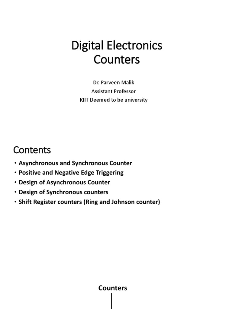 Lect2 Sequential CKT Counter PDF | PDF | Electronic Design | Electronic Engineering