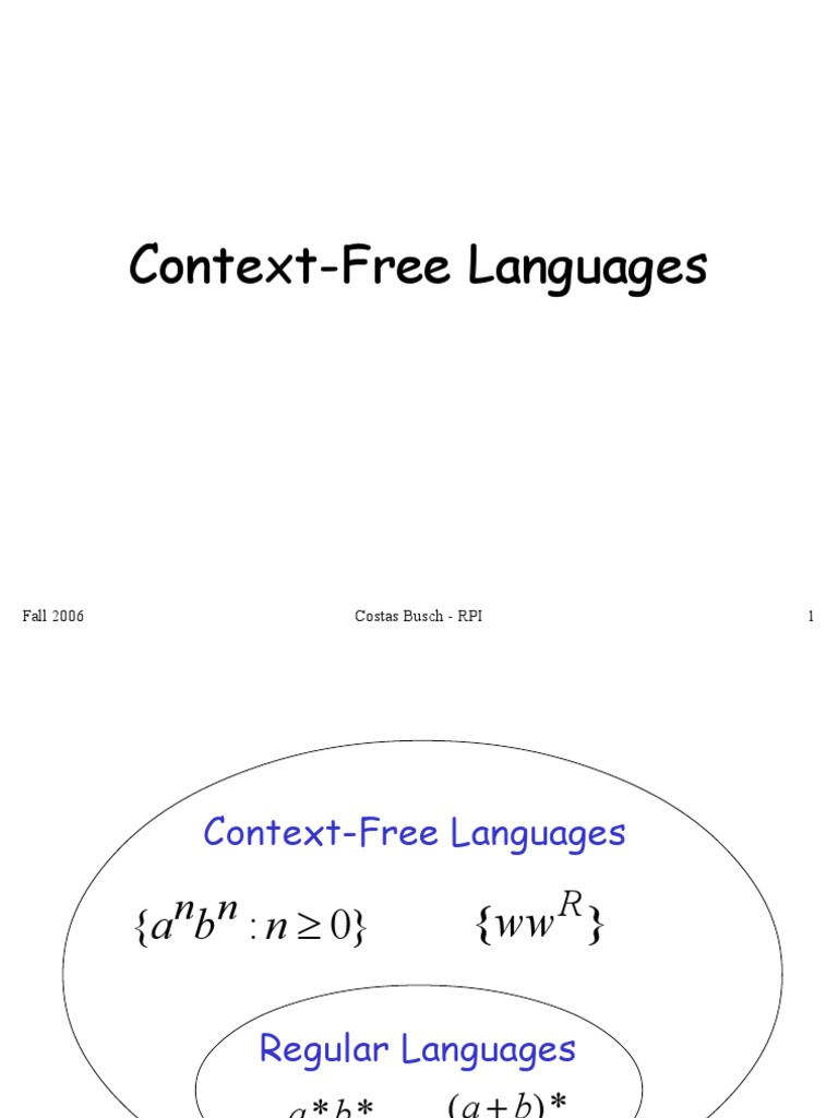 Context Free Grammars | PDF | Syntax | Computer Science