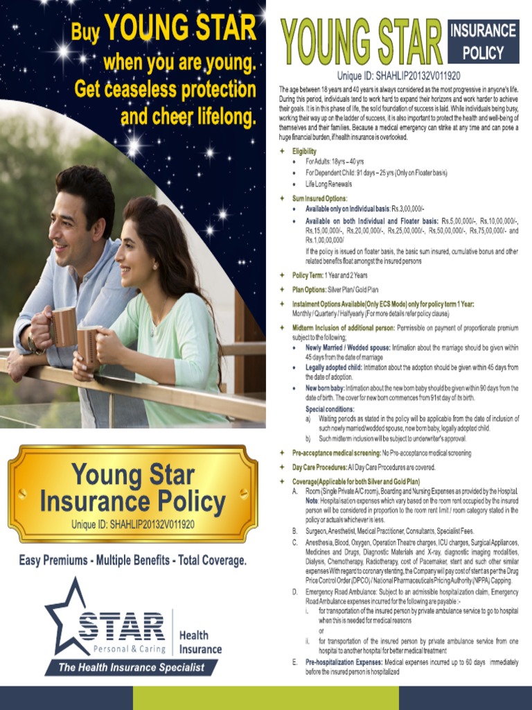 Brochure Young Star Insurance Policy | PDF