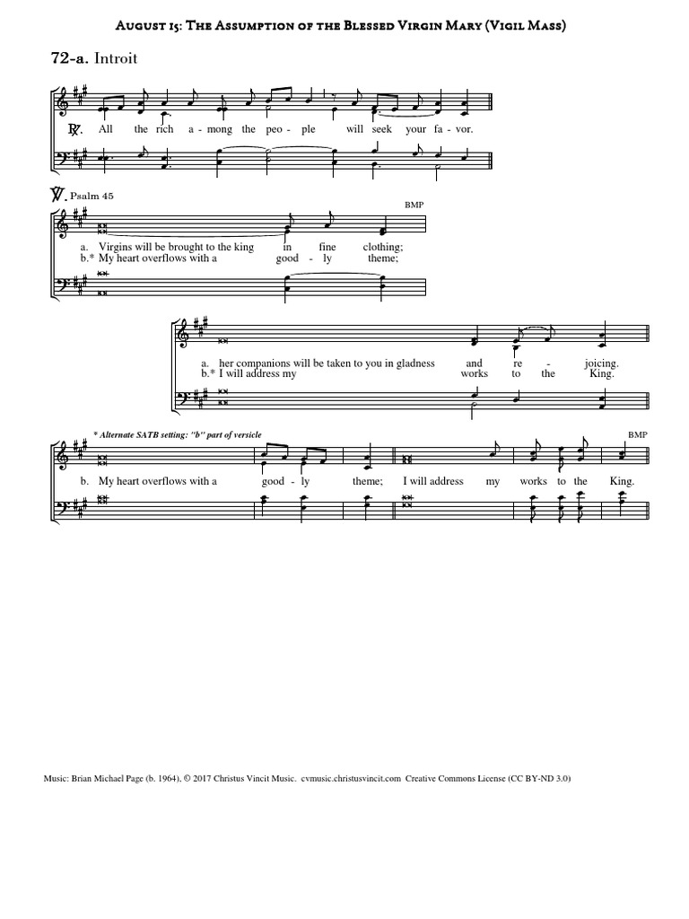 Songs For The Assumption Day PDF | PDF | Creative Commons | Worship