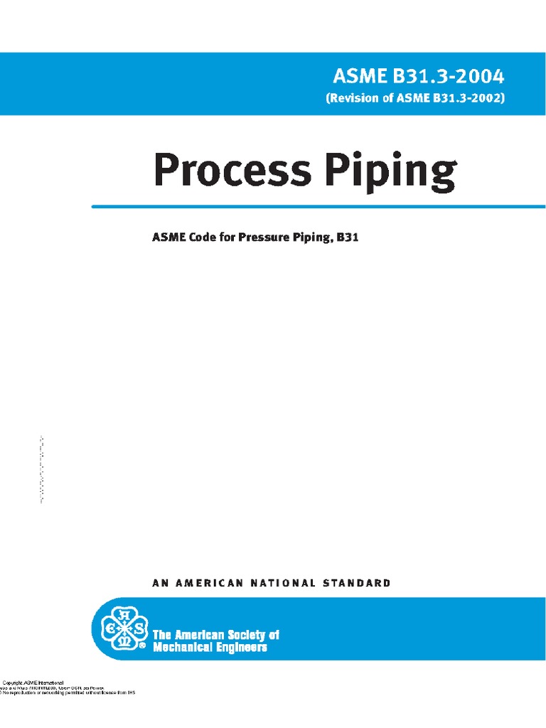 Asme B31.3 2004 PDF | PDF