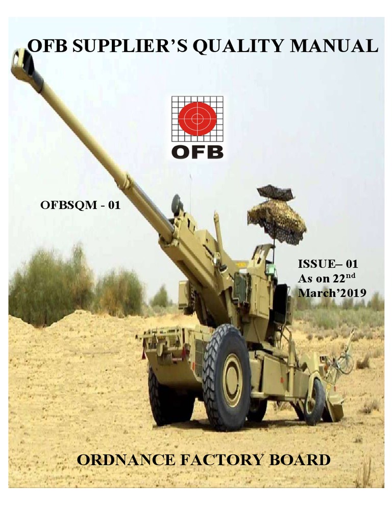 Ofb Supplier'S Quality Manual: Ordnance Factory Board | PDF ...