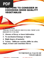 Storing Vegetable Dishes Guidelines | PDF