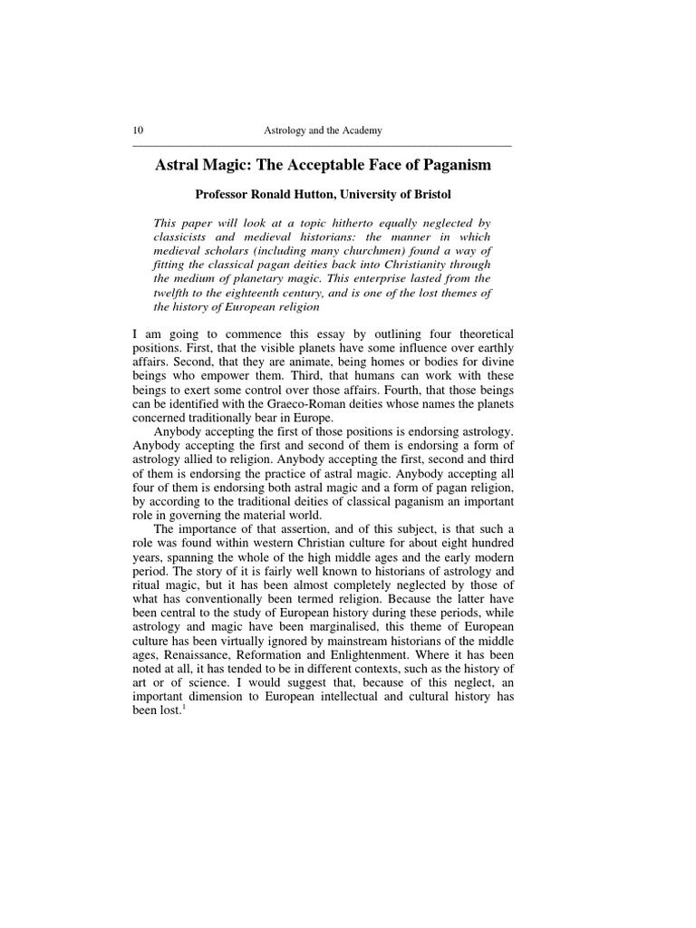 Astral Magic: The Acceptable Face of Paganism: Professor Ronald Hutton ...