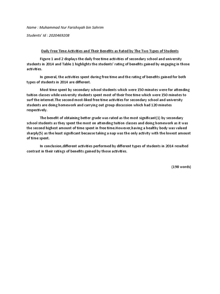 ELC Report Writing Farishsyah | PDF