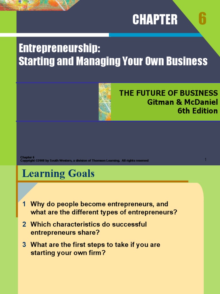 Entrepreneurship: Starting and Managing Your Own Business: The Future ...
