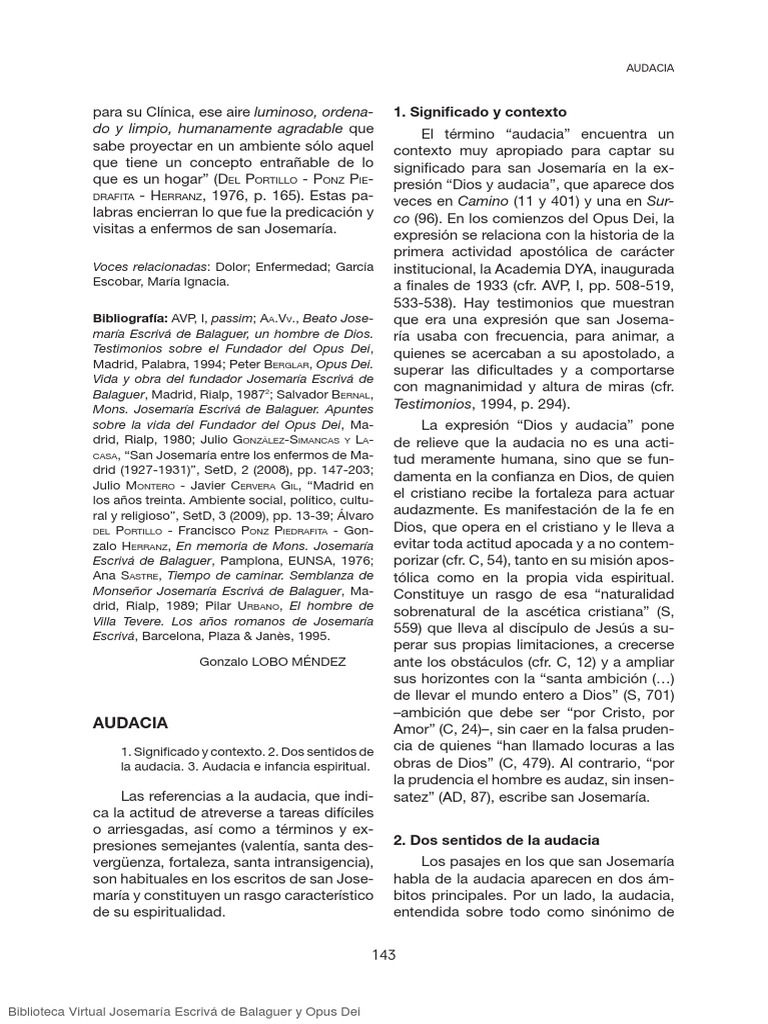 Voz Audacia | PDF | Comportamiento religioso y experiencia | Amor