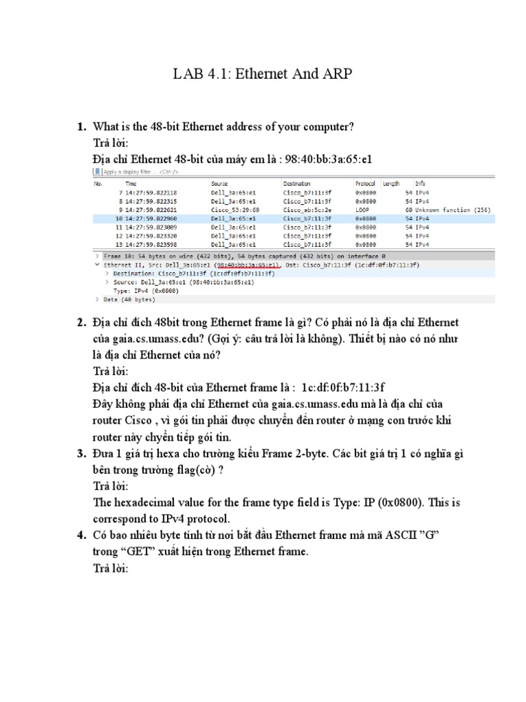 Ethernet and ARP | PDF