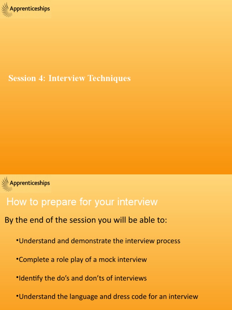 Session 4 Powerpoint - How To Prepare For Your Interview | PDF ...