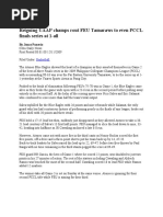 NSPC Winning Sports Writing Piece | PDF | Sports | Leisure