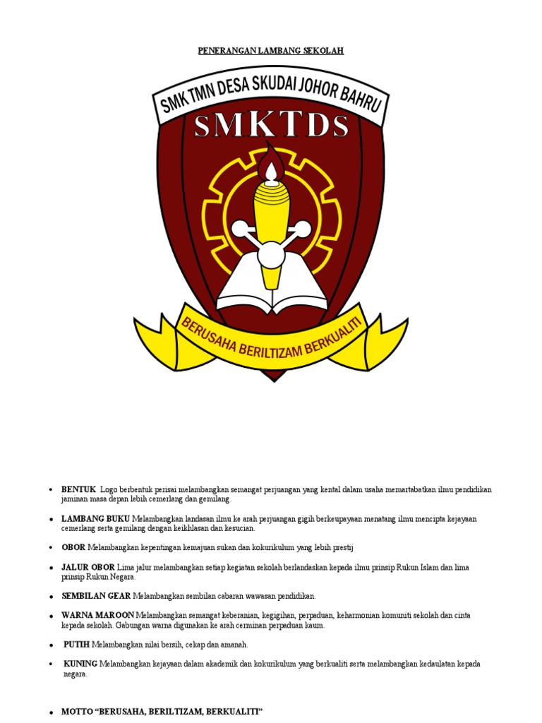 Lambang dan Makna Logo SMK Taman Desa | PDF
