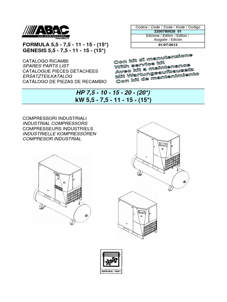 Manual Part Abac Compresor | PDF | Chemical Equipment | Tools