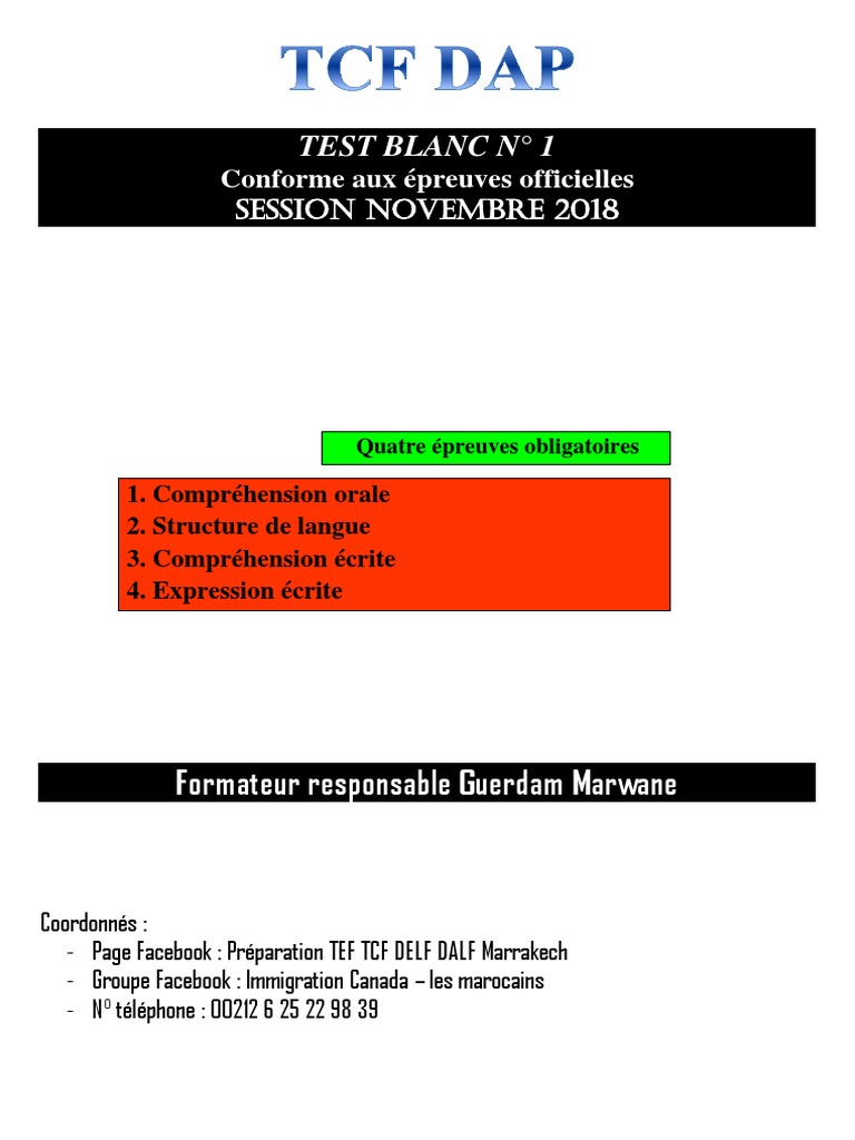 Test Blanc 1 | PDF
