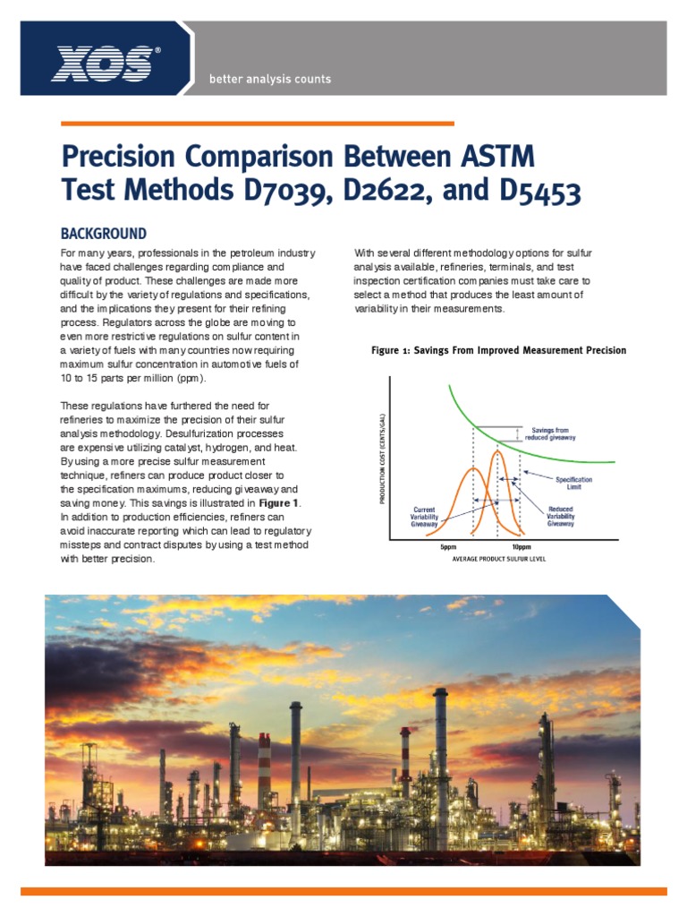 Precision Comparison Between ASTM Test Methods D7039, D2622, and D5453 ...