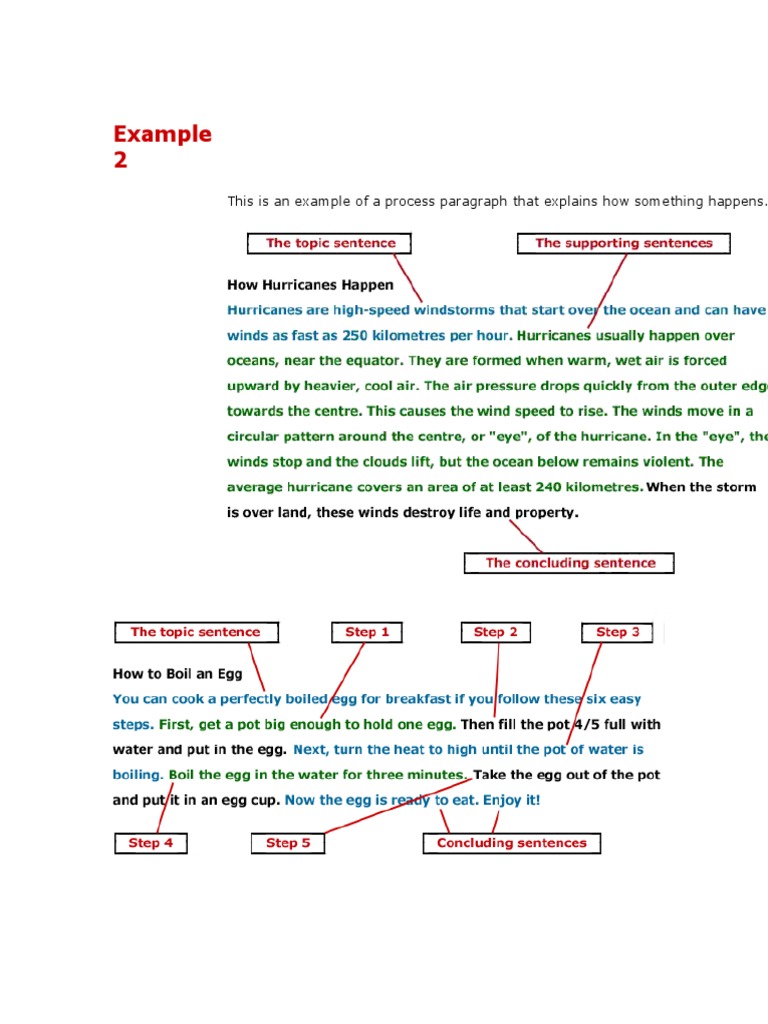 Example 2: This Is An Example of A Process Paragraph That Explains How ...