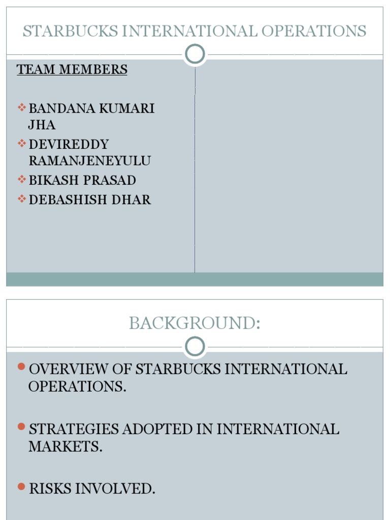 Starbucks Global Operations Strategy | PDF