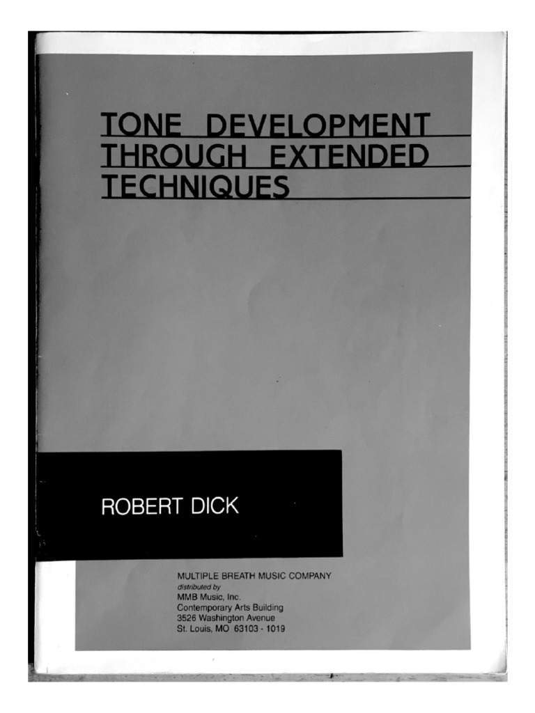 Tone Development Through Extended Techniques 03 | PDF