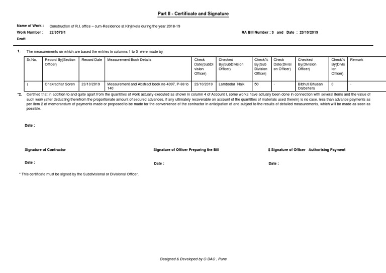 RA Bill Part-III Bill No 3 | PDF | Government | Business