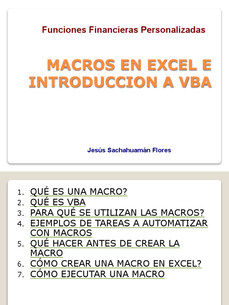 Macros Y Vba En Excel Jrsf Pdf Macro Informática Microsoft Excel