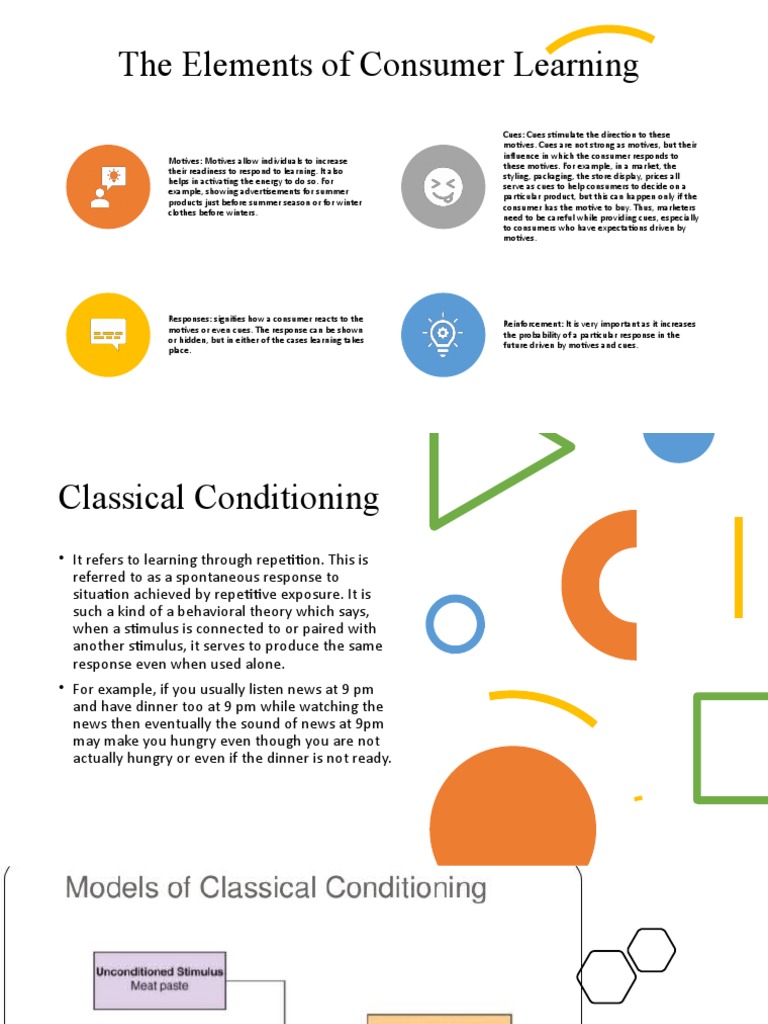 The Elements Of Consumer Learning Pdf Classical Conditioning