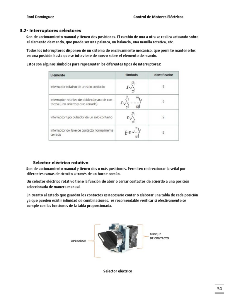 Interruptores y Selectores Eléctricos | PDF