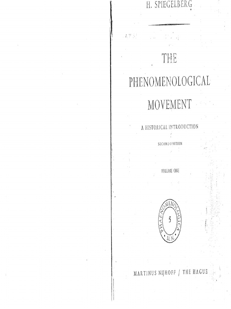 E. Spiegelberg-The Phenomenological Movement - A Historical ...