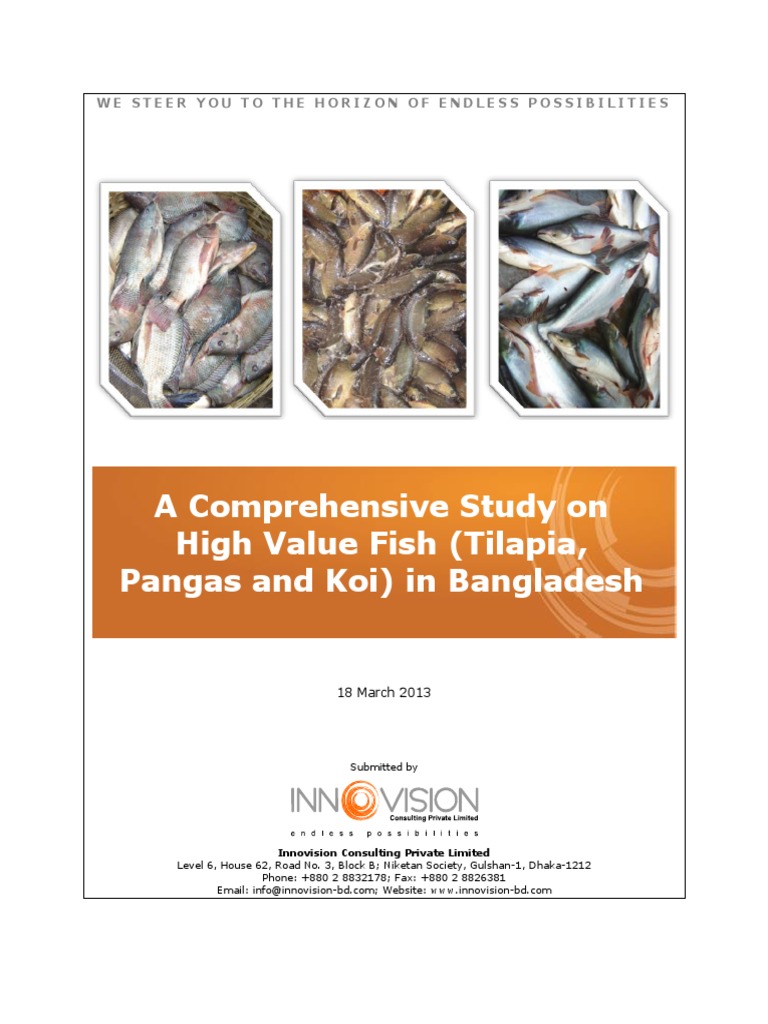 Comprehensive Study of High Value Fish Tilapia Pangas and Koi in ...
