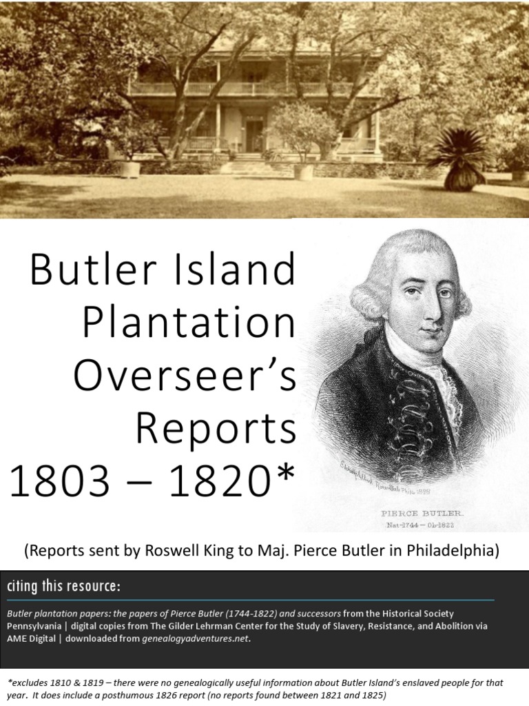 Butler Island Overseer's Reports 1803-1820 | PDF | Abolitionism | Slavery