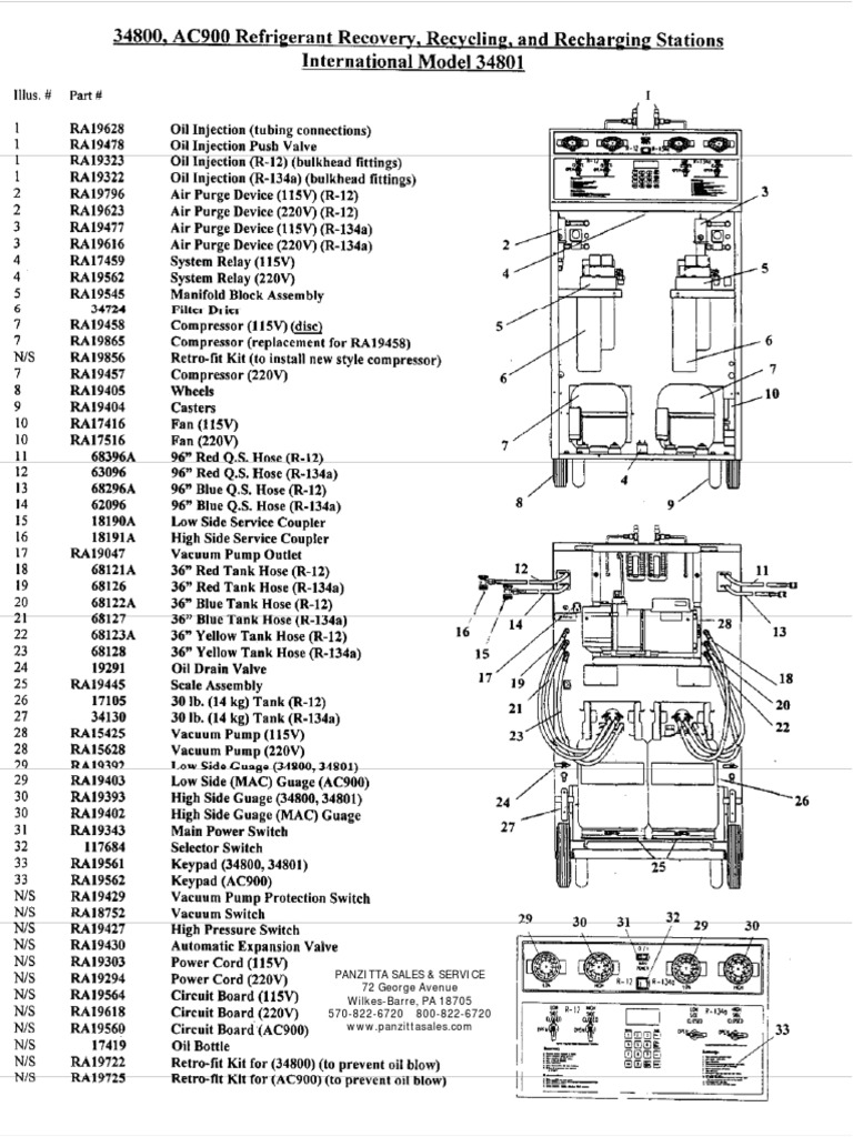 Robinair 34800, Mac Ac900 Parts | PDF | Energy Technology | Tools