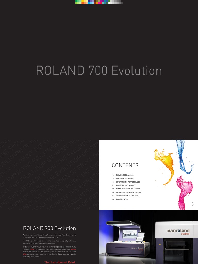 Roland 700 Evolution Brochure | PDF | Automation | Nature