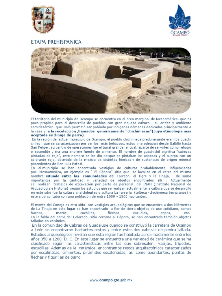 HISTORIA de Ocampo, Guanajuato | PDF | México | America latina