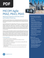 Micom Agile P642, P643, P645: Grid Solutions | PDF | Transformer | Relay