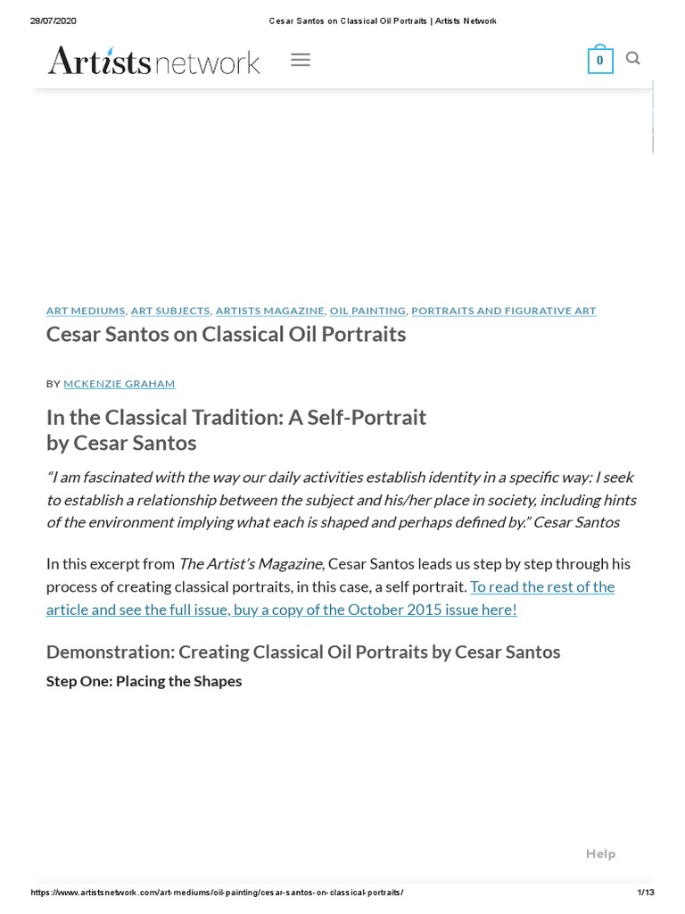 Cesar Santos On Classical Oil Portraits - Artists Network | PDF ...