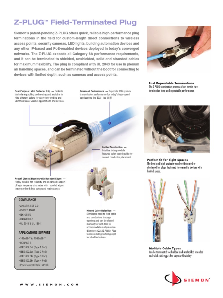 ZPLUG - Spec Sheet | PDF | Electrical Connector | Wireless Access Point