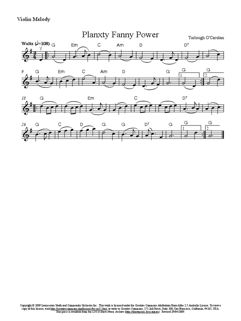 Planxty Fanny Power - Violin | PDF | Business Law | Civil Law (Common Law)