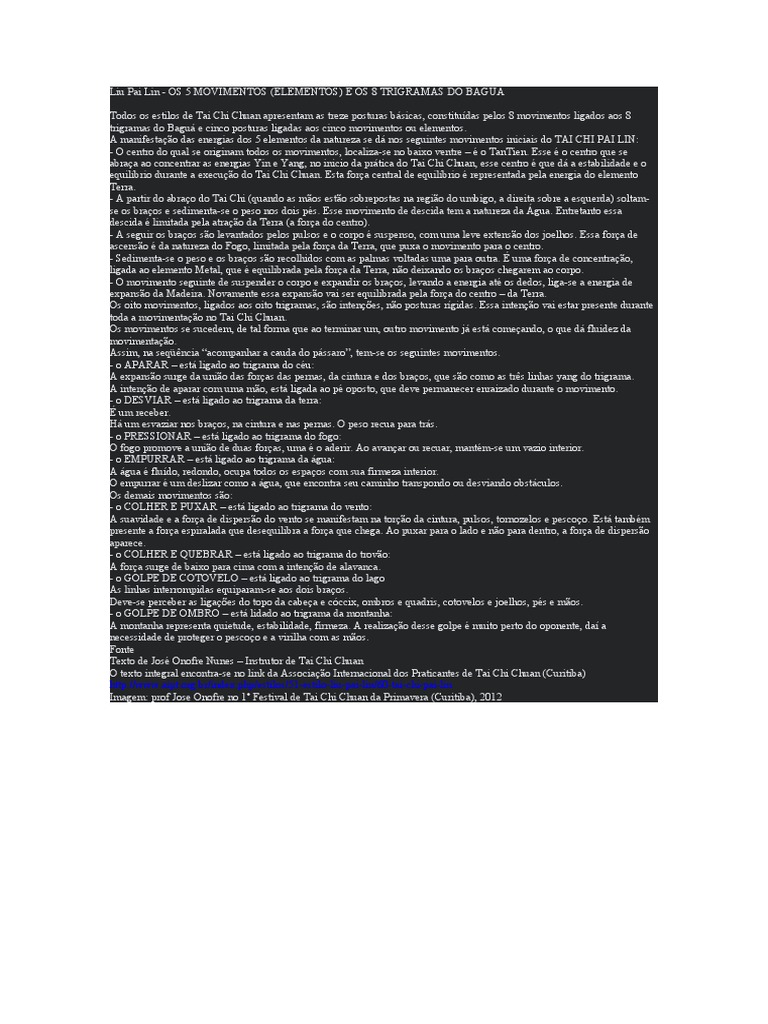 Liu Pai Lin - OS 5 MOVIMENTOS (ELEMENTOS) E OS 8 TRIGRAMAS DO BAGUA ...