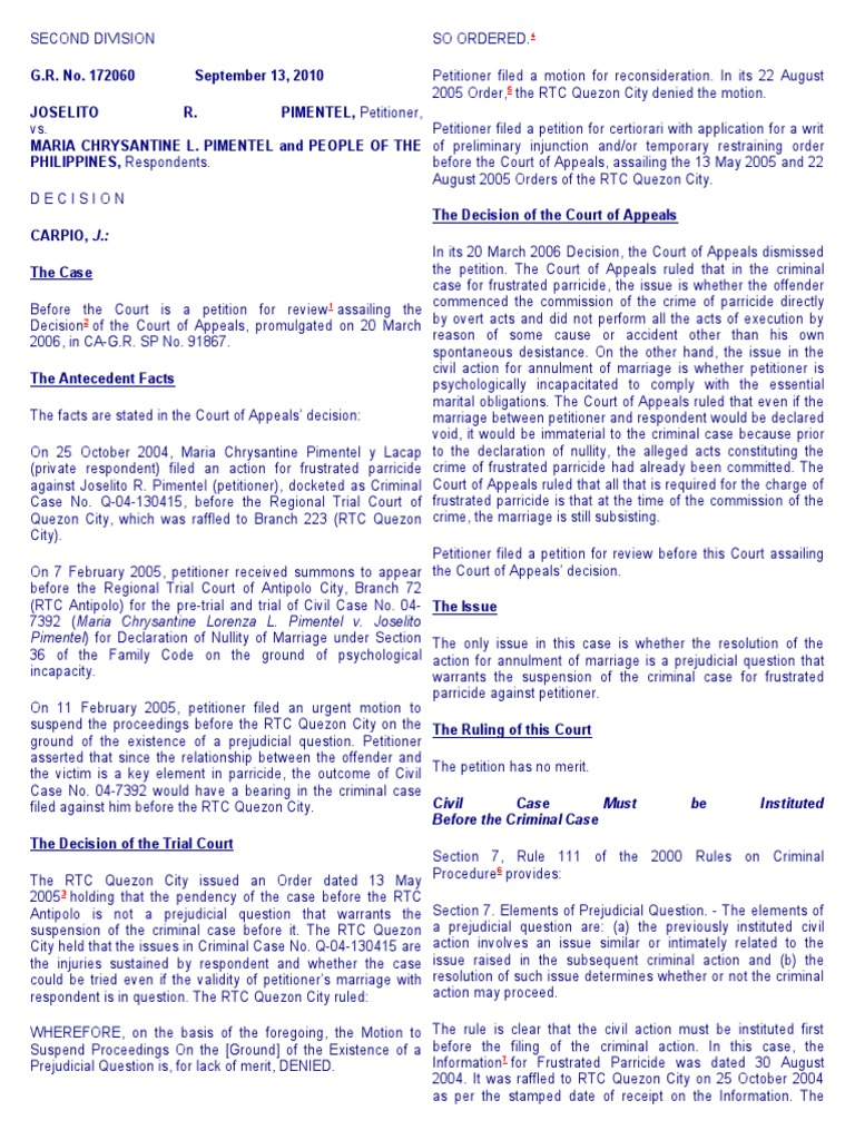 Frustrated Parricide Case Review | PDF | Lawsuit | Crime & Violence