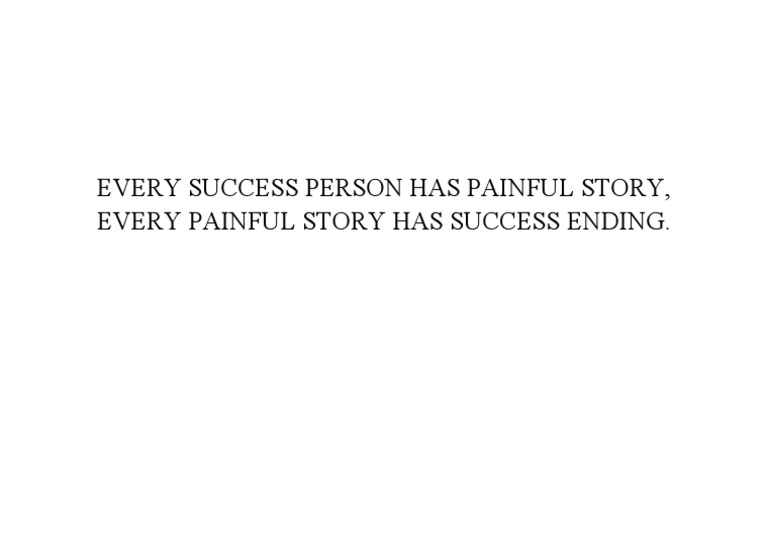 Success Through Painful Stories | PDF