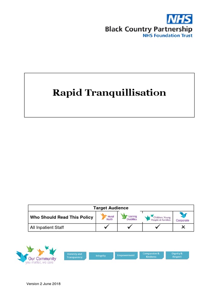 Rapid Tranquillisation | PDF | Olanzapine | Antipsychotic
