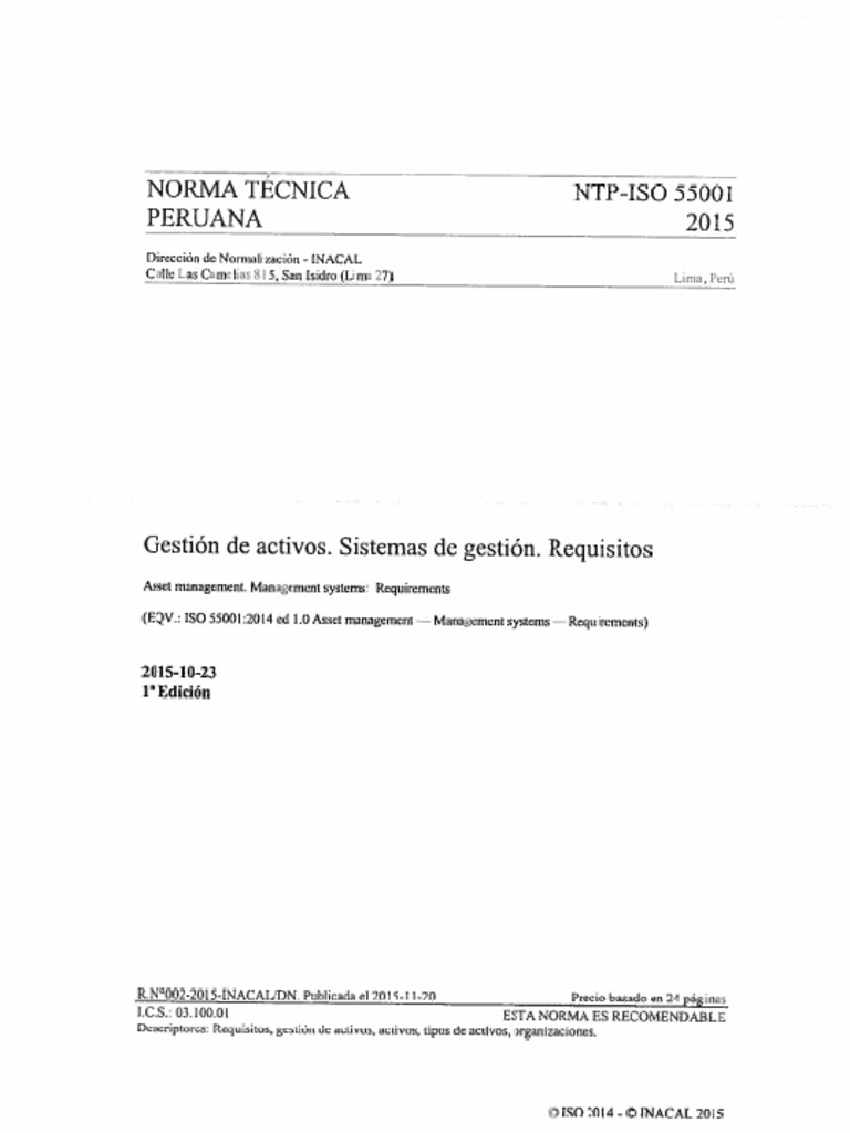 NTP Iso 55001 | PDF