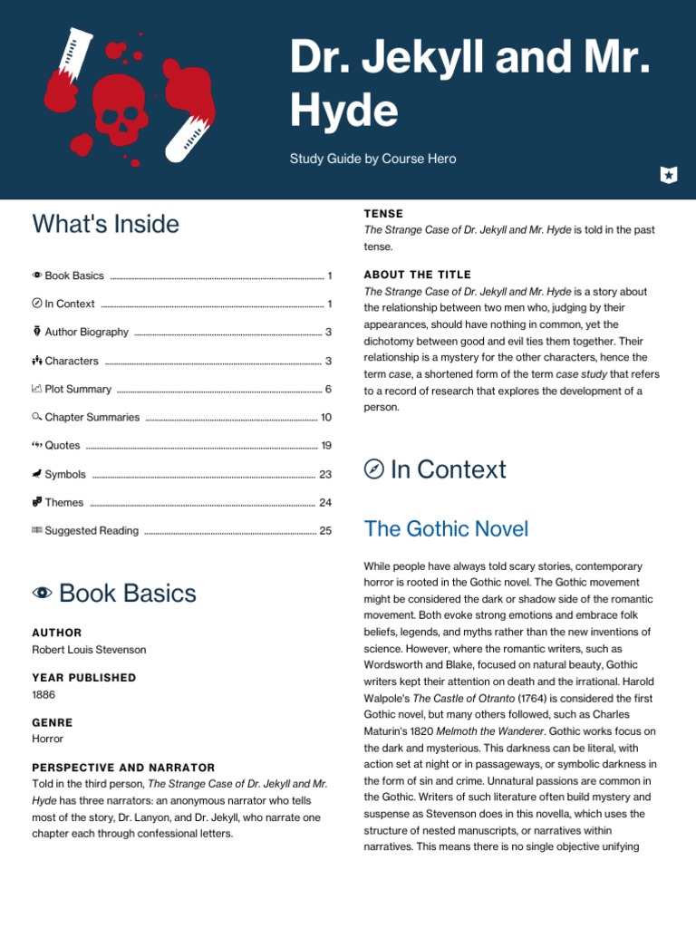 Dr. Jekyll and Mr. Hyde: What's Inside | Download Free PDF | Strange ...