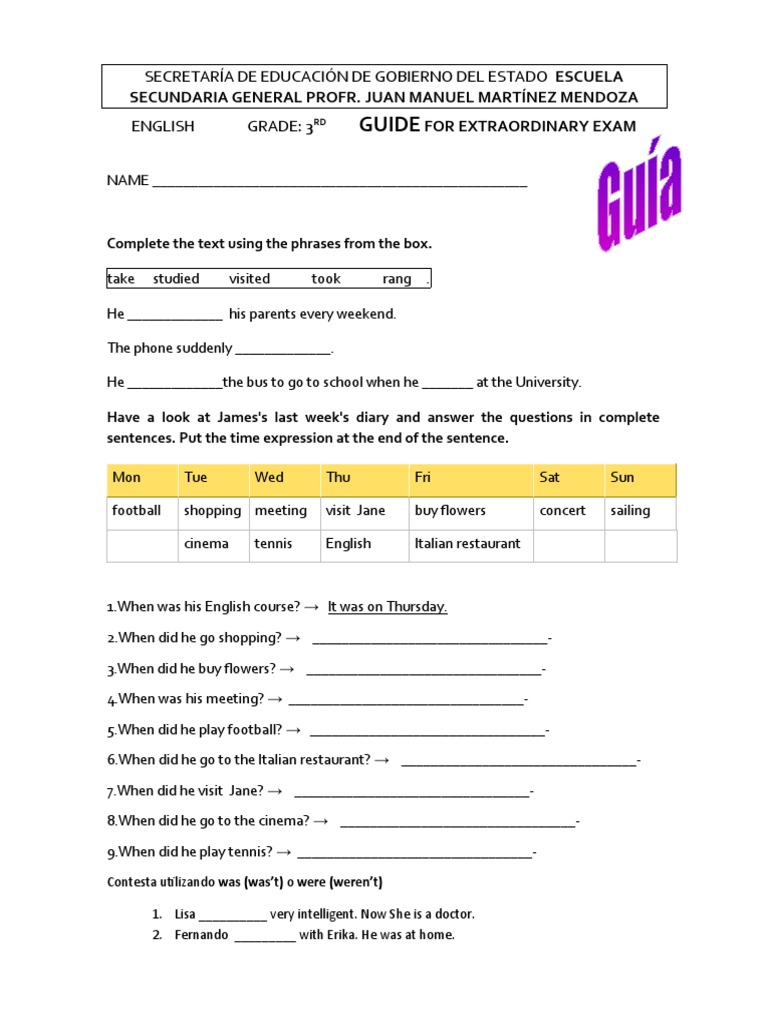 Guide: Secundaria General Profr. Juan Manuel Martínez Mendoza For ...